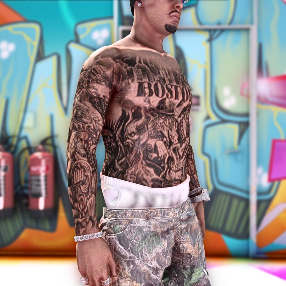 Boston Body Tattoo for FiveM | Male RP Ink with East Coast Style ...