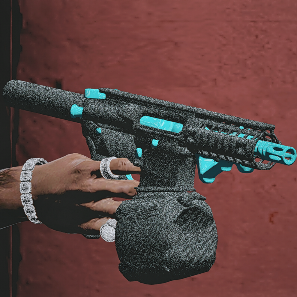 Black Diamond Baby Blue ARP | FiveM Custom Weapon Mod – Capos FiveM ...