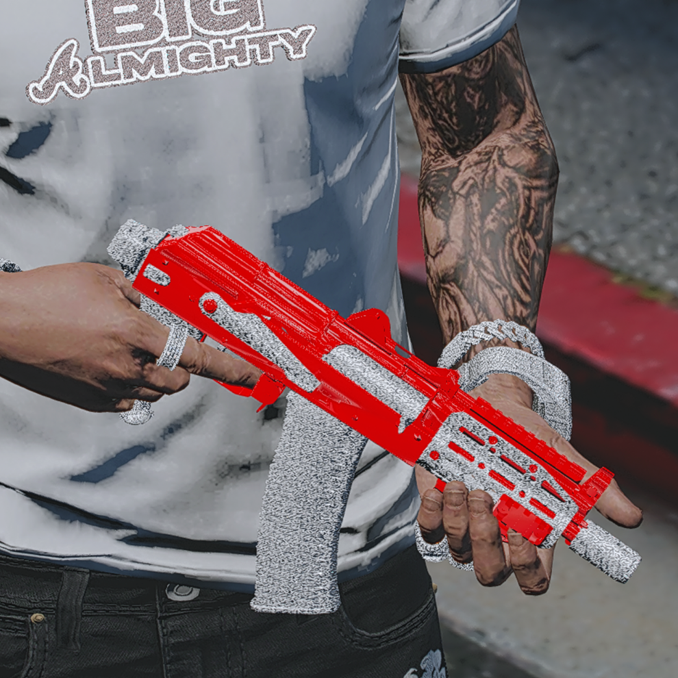 Diamond Draco Red | FiveM Custom Draco Weapon Mod – Capos FiveM Shop ...