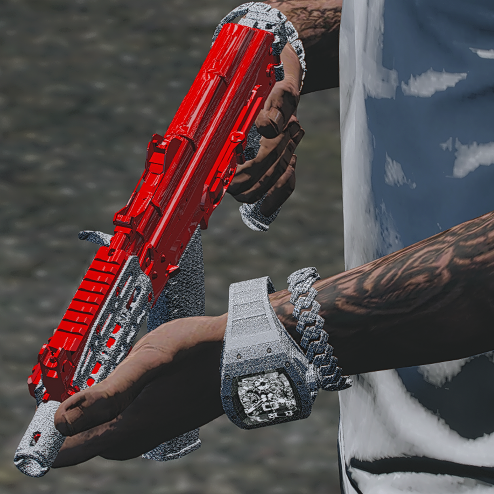 Diamond Draco Red | FiveM Custom Draco Weapon Mod – Capos FiveM Shop ...