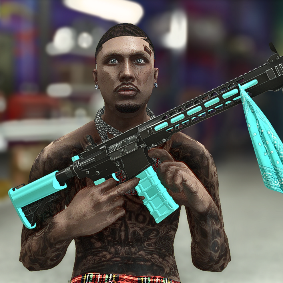 Baby Blue Flag Carbine – Capos FiveM Shop - Cars & MLOs